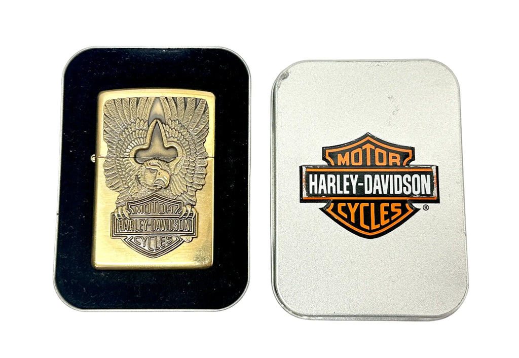 1999 XV Harley Davidson Motorcycles Soaring Eagle Brass Zippo Lighter ...