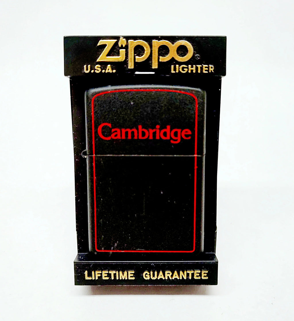 New 1994 Cambridge Cigarettes Promo Black Matte Zippo Lighter – Hers ...