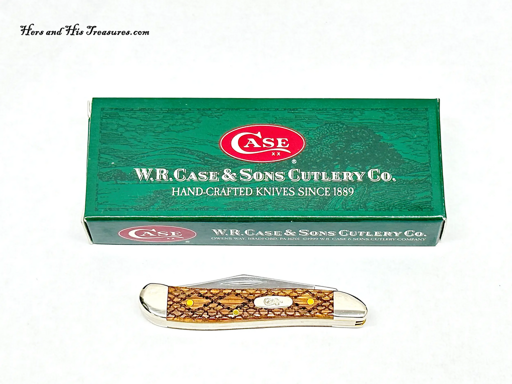 2005 Case XX 6220 Oak Pakka Rattlesnake Peanut Pocket Knife – Hers and ...