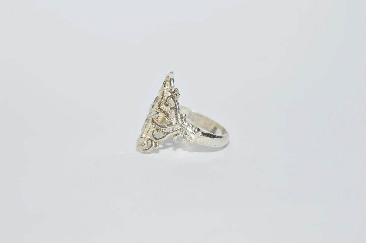 .925 Sterling Silver Filigree Cross Ring – Hers and His Treasures