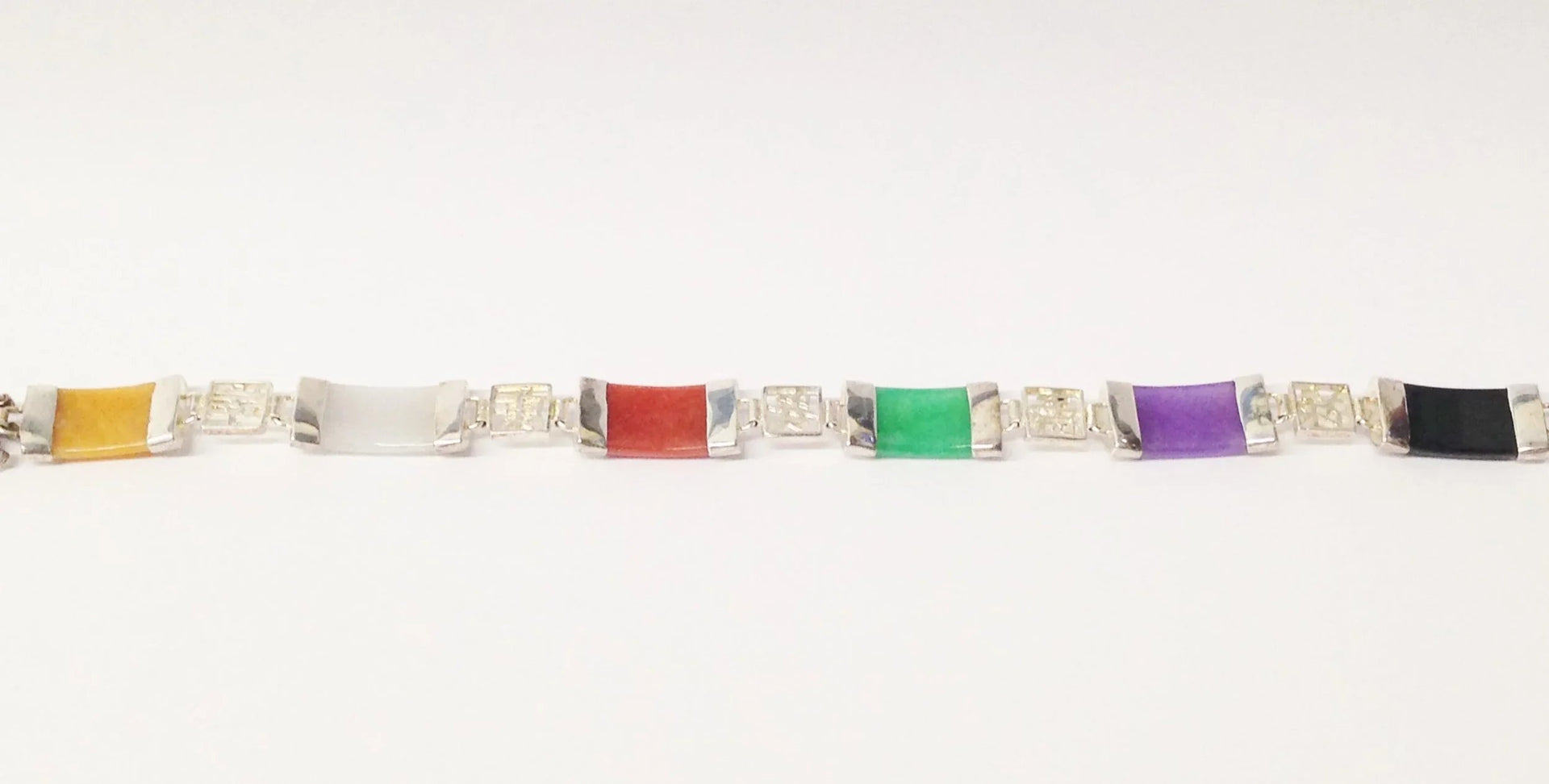 Han China Sterling Silver .925 Multi Colored Gemstone Bracelet – Hers ...