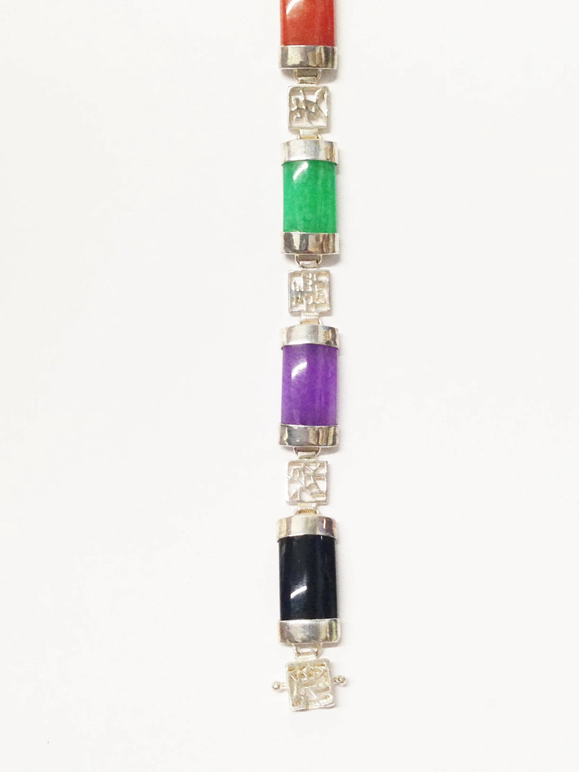 Han China Sterling Silver .925 Multi Colored Gemstone Bracelet – Hers ...