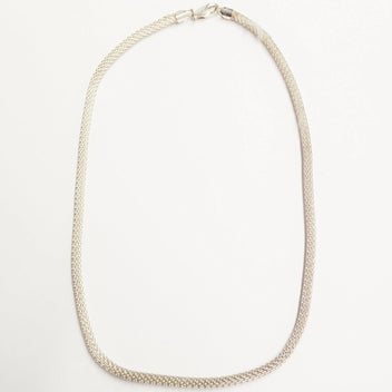 Mesh Chain Sterling Silver Necklace Italy SU – Hers and His Treasures