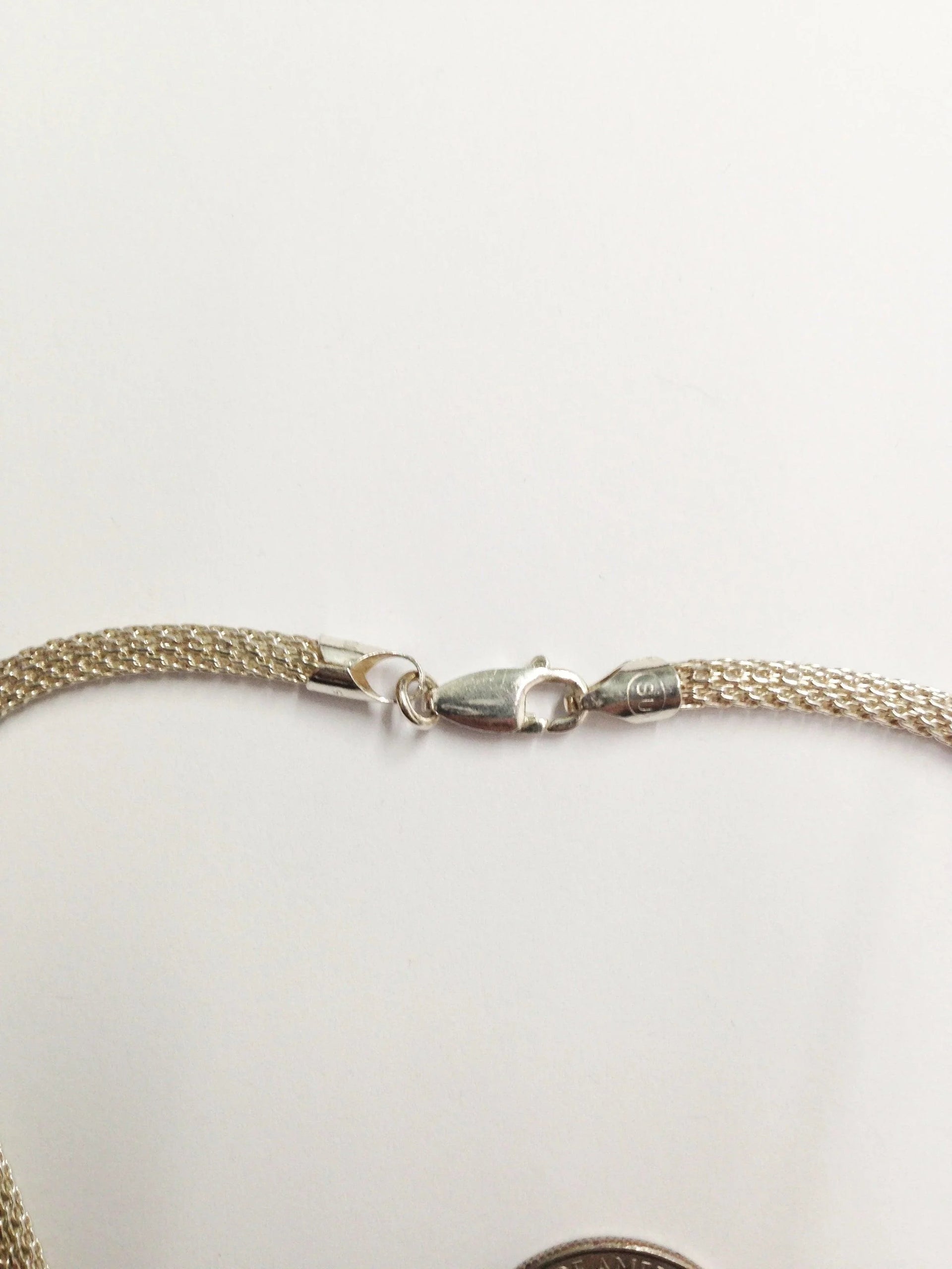 Mesh Chain Sterling Silver Necklace Italy SU – Hers and His Treasures