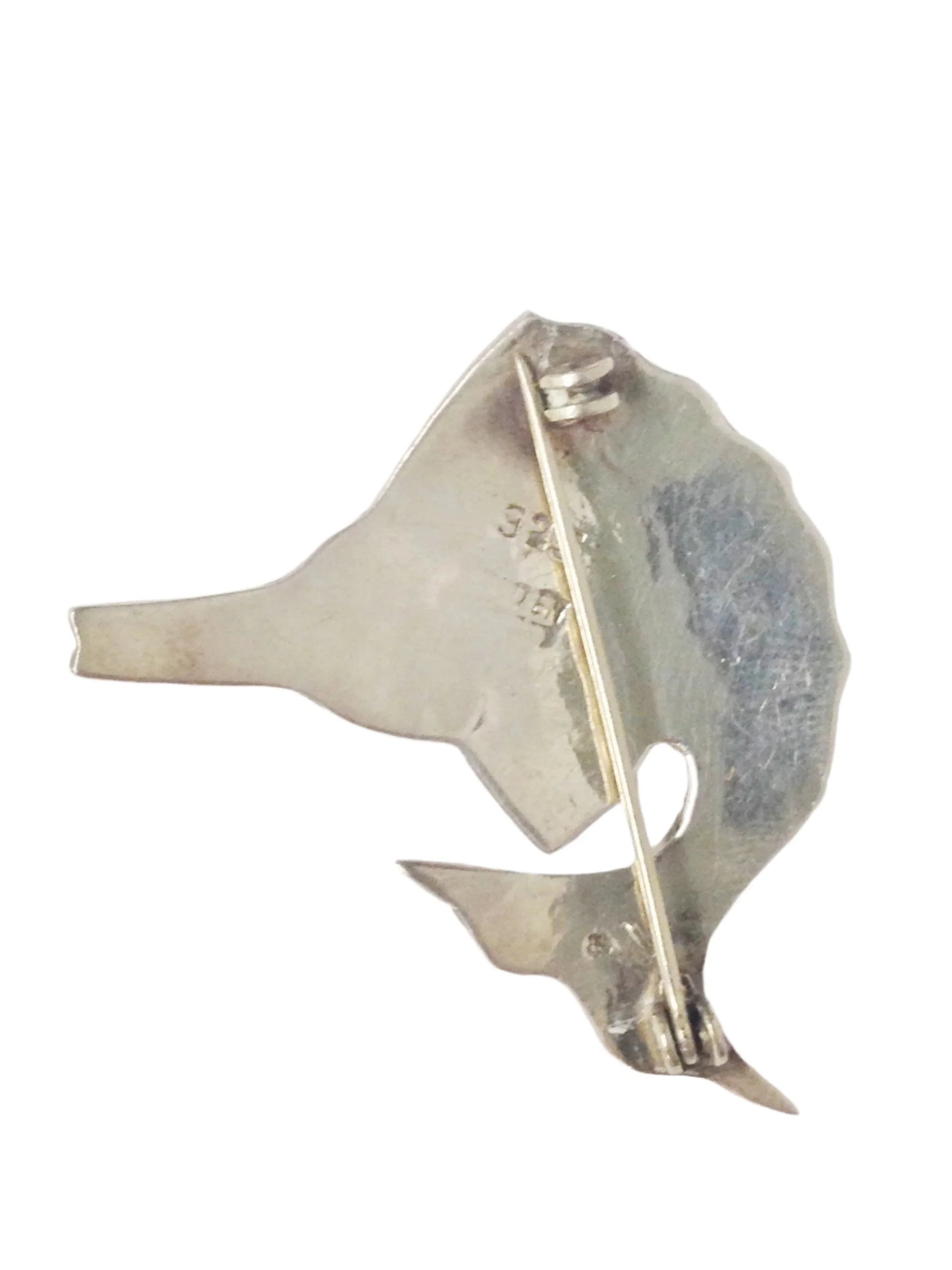Sailfish Marlin Sterling Silver Abalone Brooch Pin – Hers and His Treasures