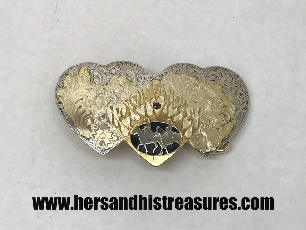 Montana Silversmith's Triple Heart Belt Buckle – Hers and His Treasures