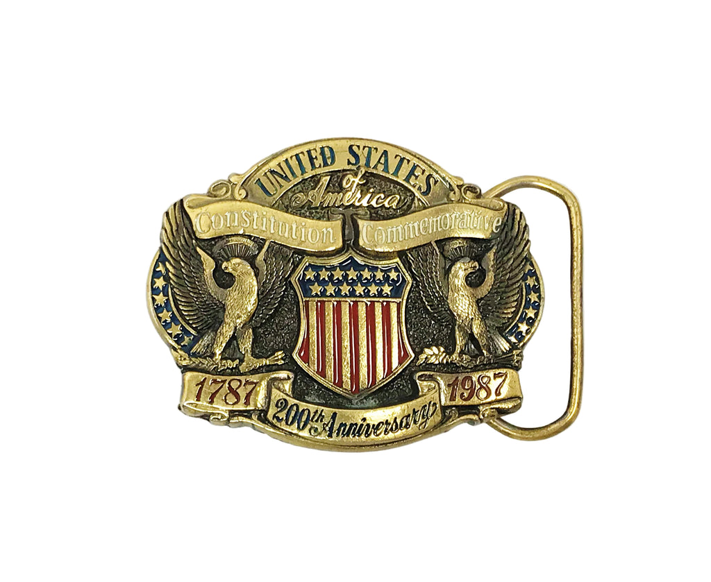 Vintage United States of America Constitution Commemorative Belt Buckle ...