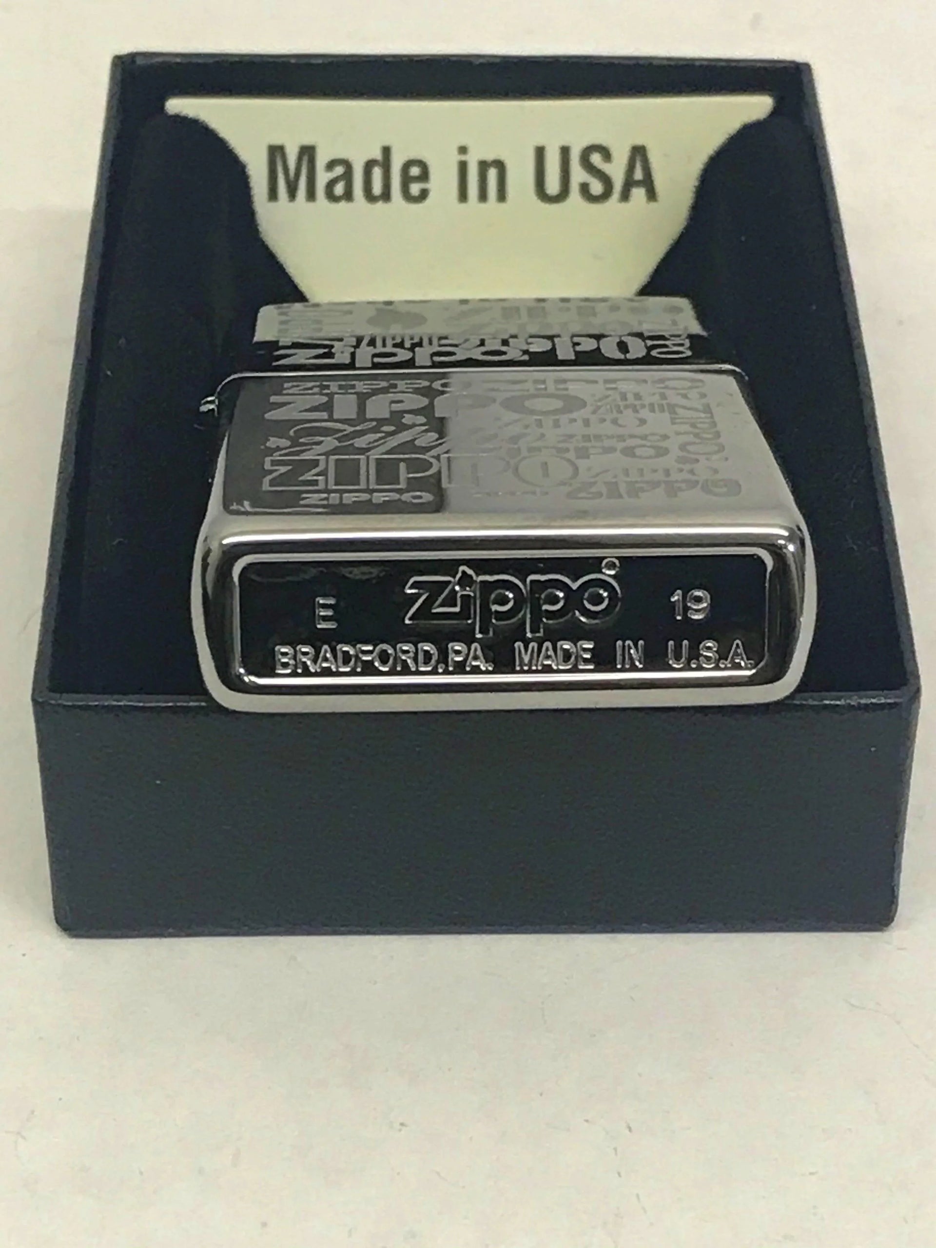 Zippo Logos Etched High Polished Chrome Lighter – Hers and His Treasures